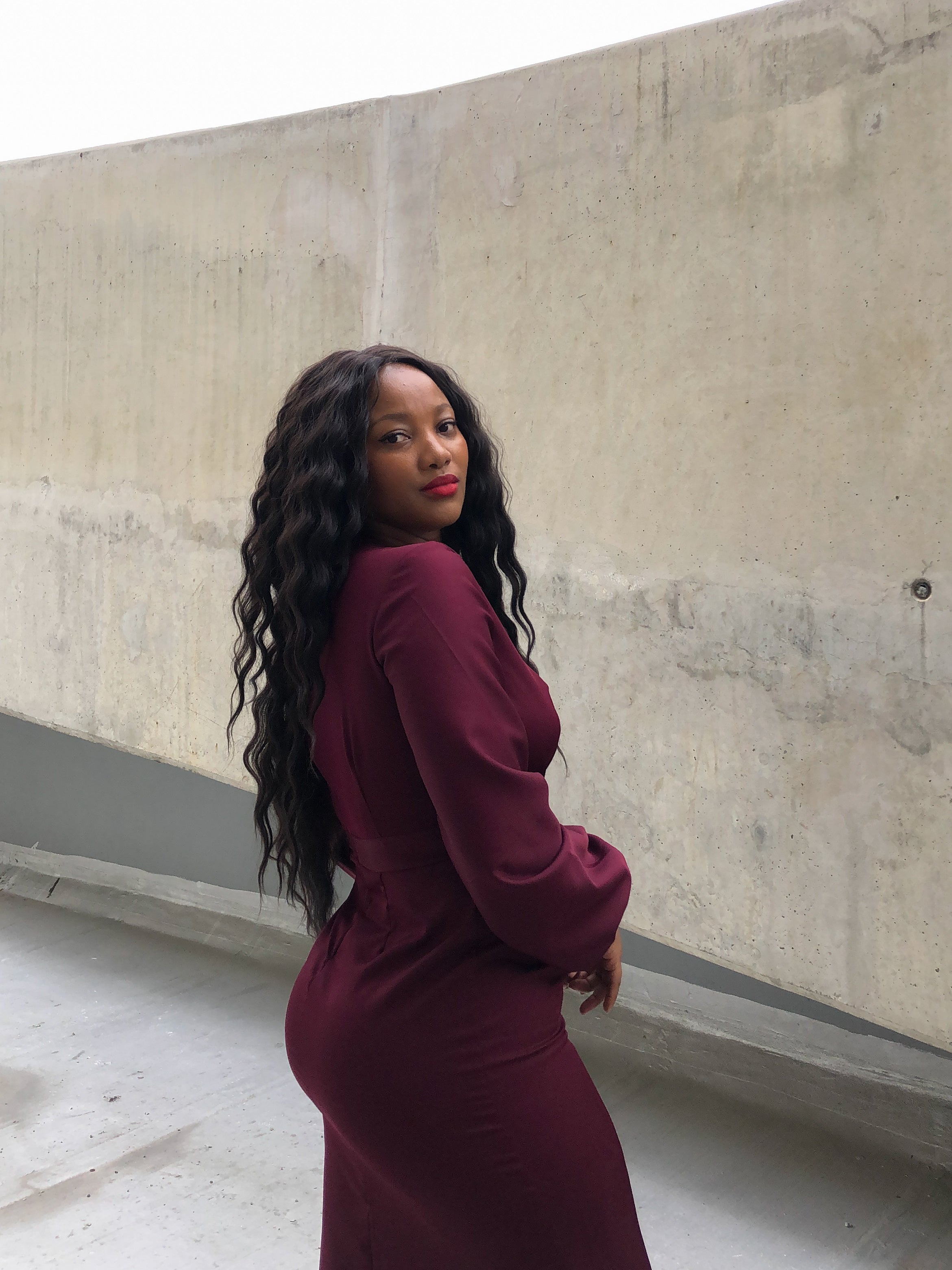 Raven Dress Burgundy – Barbara McKenzie